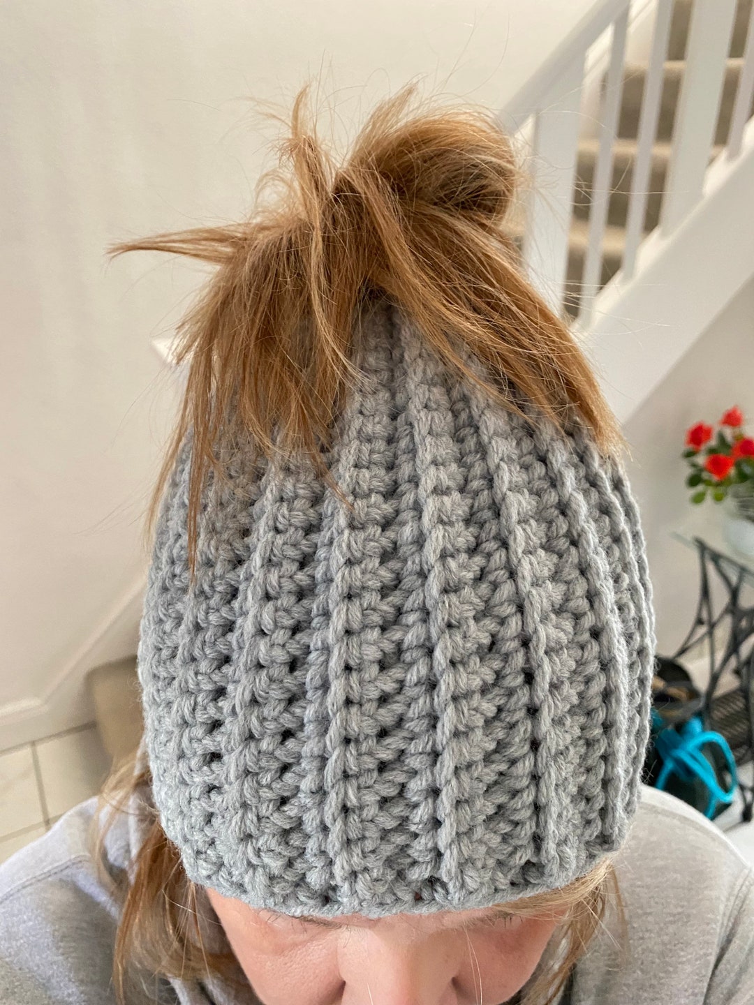 BAHA Hat Single (one Hole) - Messy Bun Style - Etsy