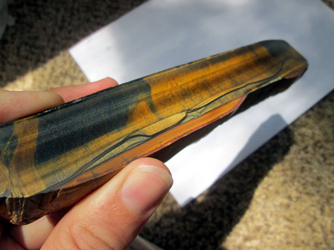 Banded Tiger Iron Slab: Polished Metaphysical Gemstone - Etsy