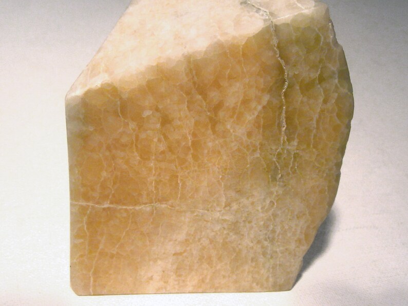 White Calcite Polished Cut Chunk Block Calcium Carbonate Solid - Etsy