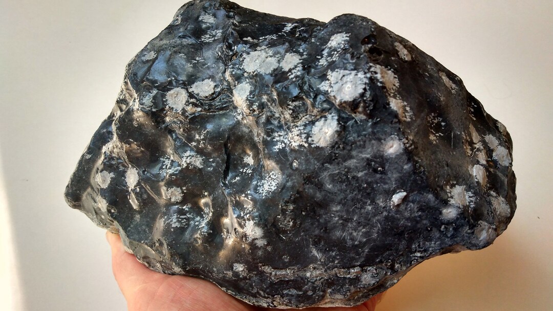 Large Snowflake Obsidian Chunk: Raw Volcanic Glass, Knapping Supply - Etsy