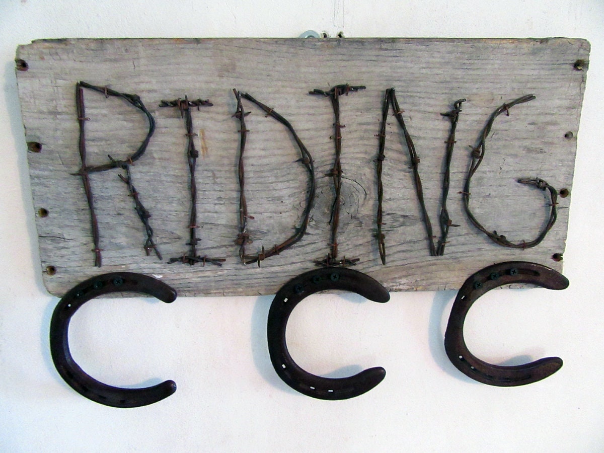Rustic Rusty Barbed Wire Sign Riding Western - Etsy