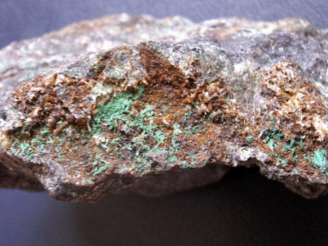 Mineral Specimen Mix of Specularite Hematite Chalcopyrite Malachite ...