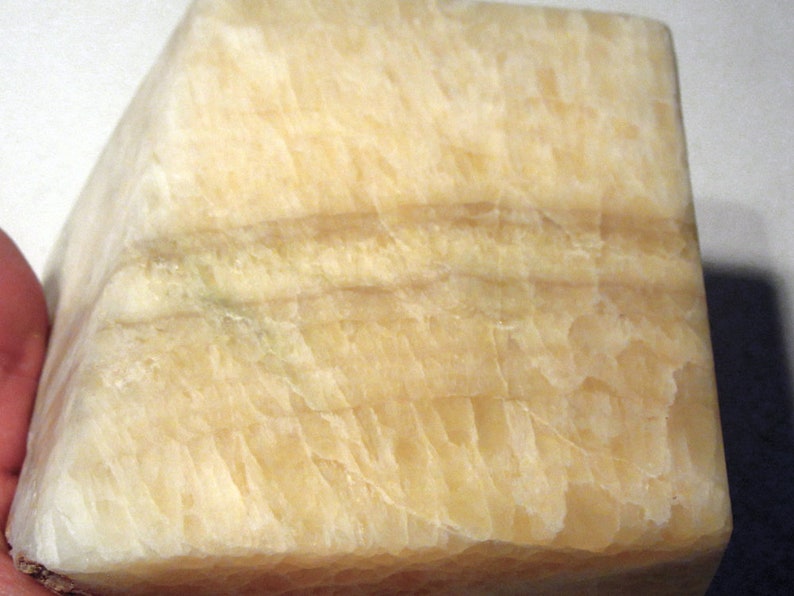 White Calcite Polished Cut Chunk Block Calcium Carbonate Solid - Etsy