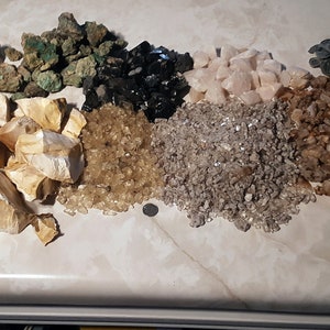 Mystery Rock & Mineral Box Random Rocks Minerals Some Raw Some Polished ...
