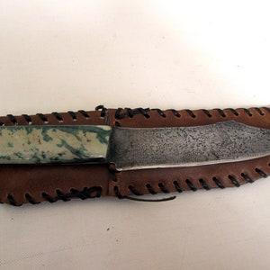 Rustic Rock Handle Hand Made Knife Made From Old Saw Blade Quartz ...