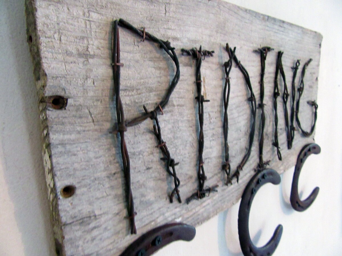 Rustic Rusty Barbed Wire Sign Riding Western - Etsy