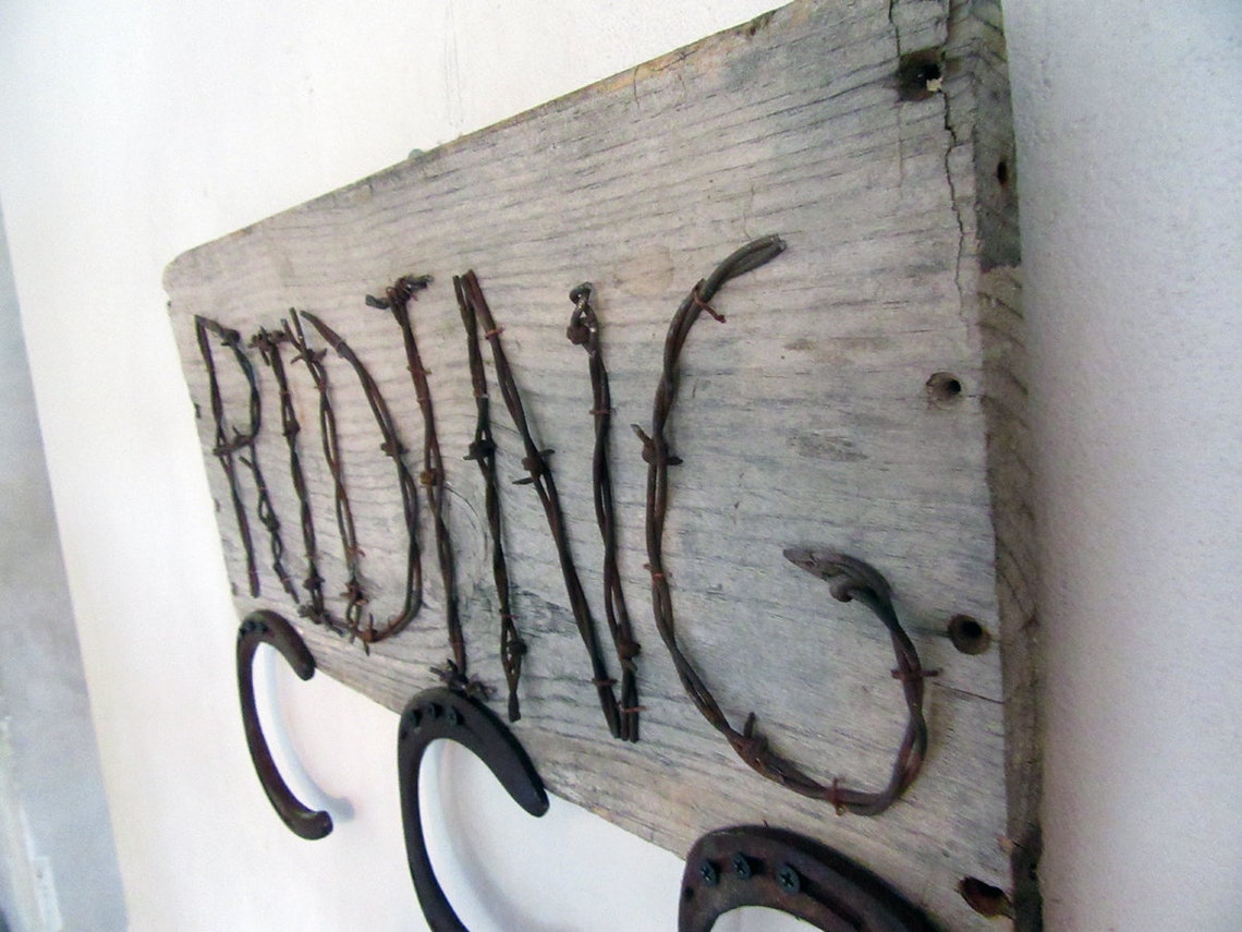 Rustic Rusty Barbed Wire Sign Riding Western | Etsy