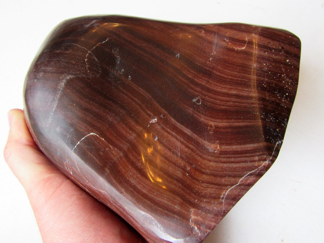 Rock Garden Decor Quartzite Brown Striped Freeform - Etsy