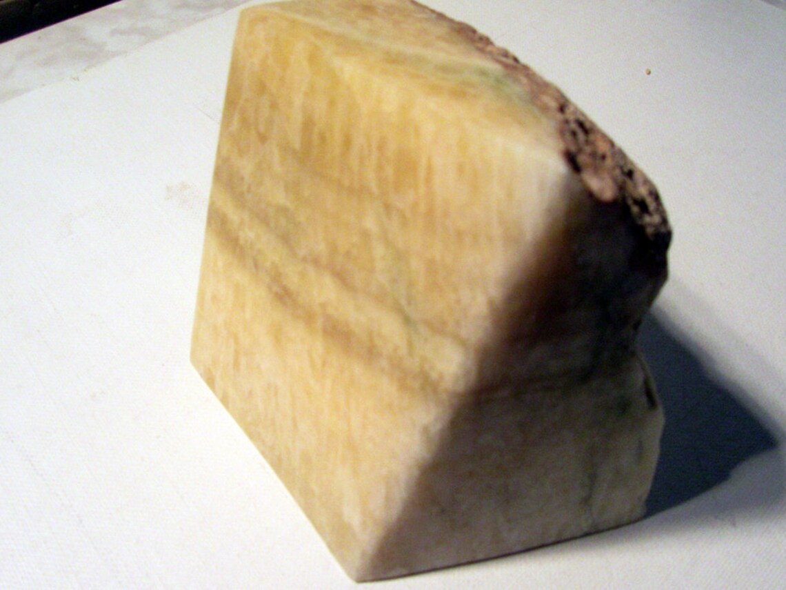 White Calcite Polished Cut Chunk Block Calcium Carbonate Solid - Etsy