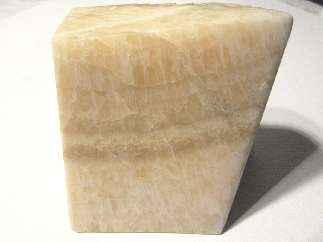 White Calcite Polished Cut Chunk Block Calcium Carbonate Solid Chunk ...