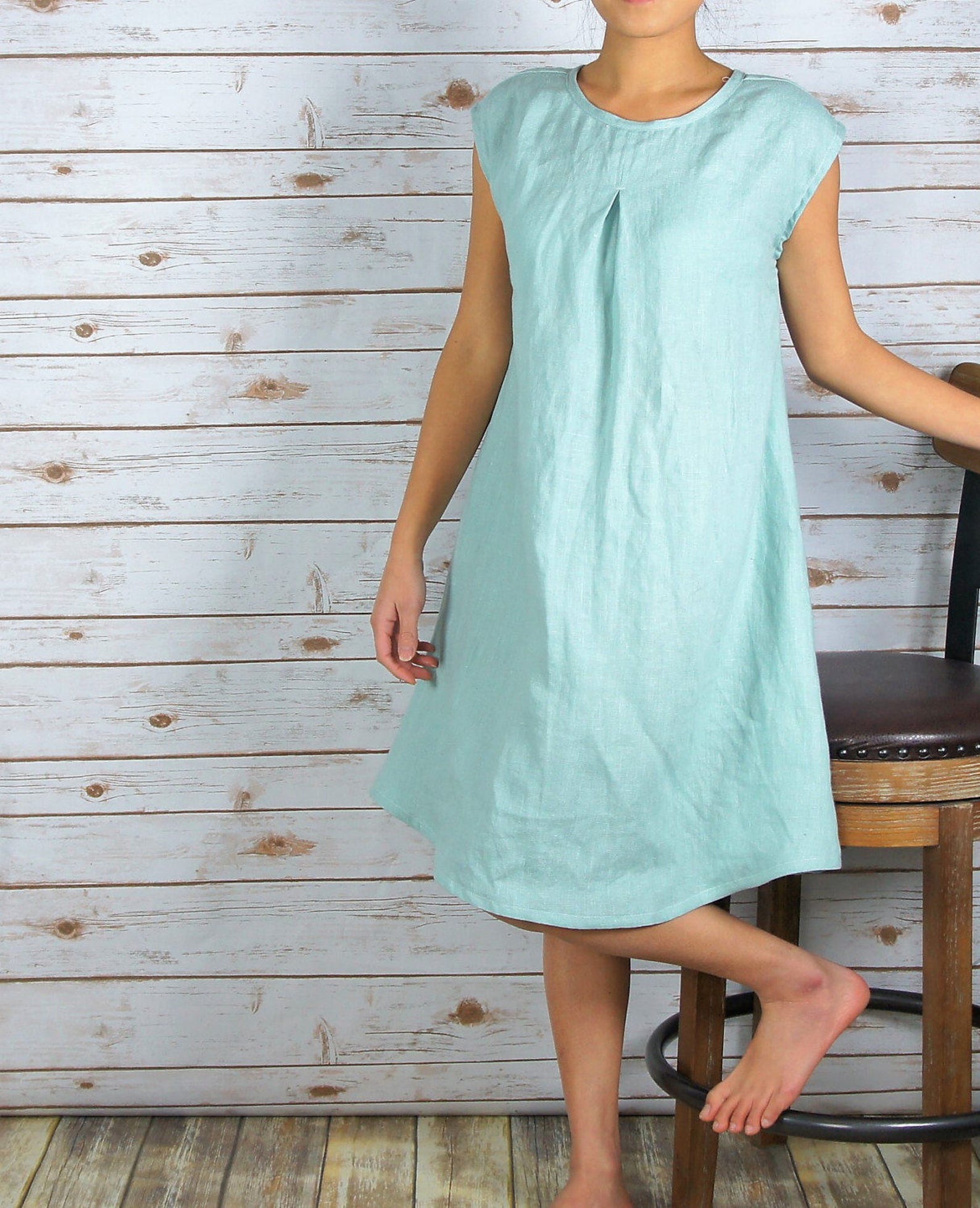 Ld1701/linen Dress/washed/ Textured/100% LINEN/LINEN Dress - Etsy