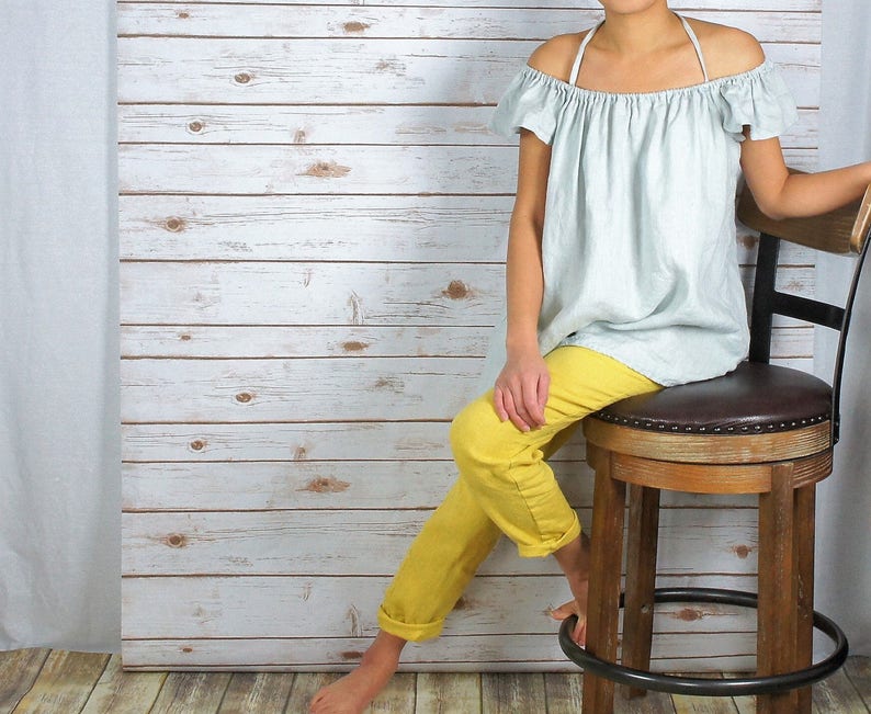 Pl2201/100%linen EVERYDAY Pants-washed/ Textured/ Linen/flax/pull-up ...