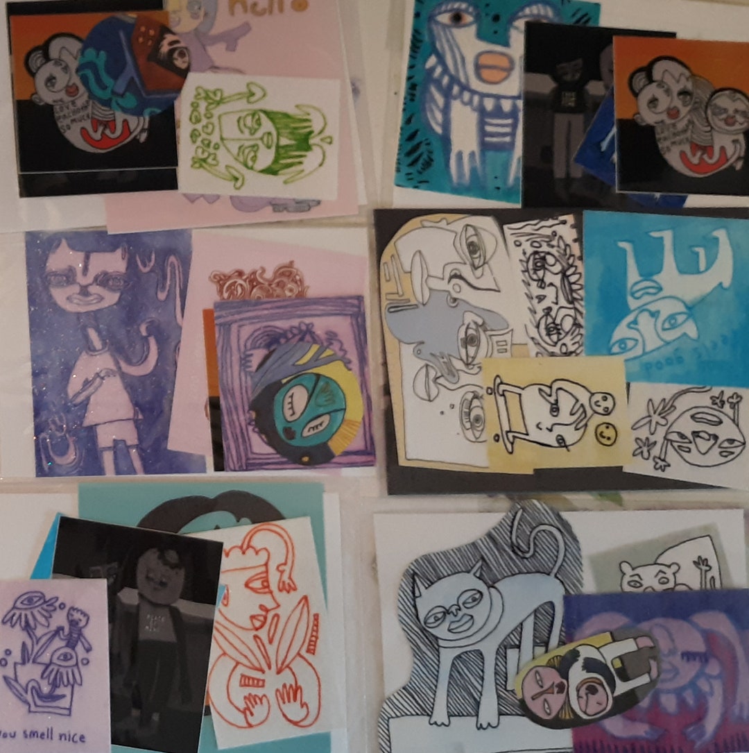 Original Stickers, Hand-drawn Novelty Art - Etsy