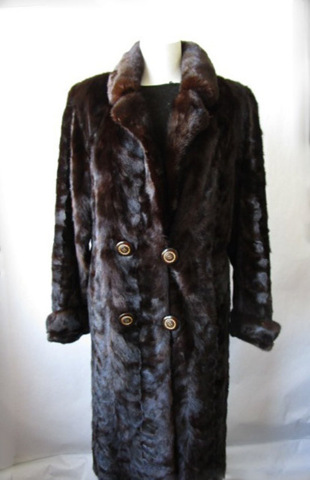 Women's Sz 10 M Dark Ranch Real Mink Fur Coat Superb - Etsy