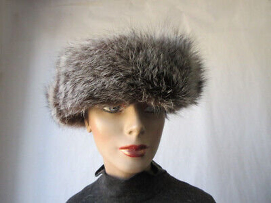 Women's New Silver Fox Fur Headband / Hat Made in Canada - Etsy