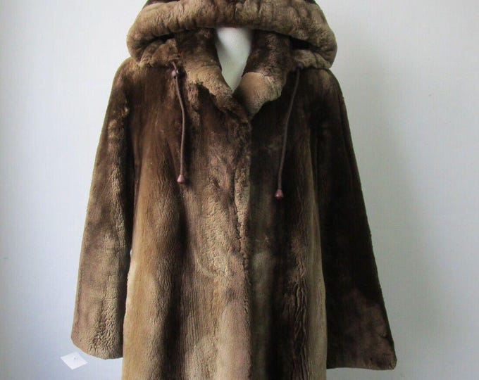 Women's SUPERB Sheared Beaver Fur Coat Jacket Hood Woman Sz 6 - Etsy