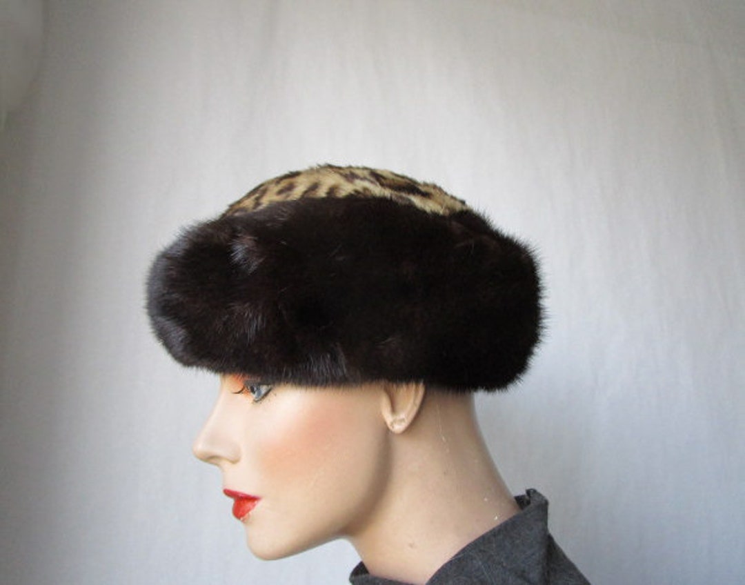 Women's Sz 22 Mink and Spotted Fur Hat in Superb Condition - Etsy