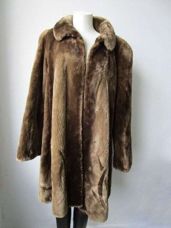 Women s Sz 10 MINT Sheared Beaver Fur Coat Jacket Stroller With Designs Etsy UK