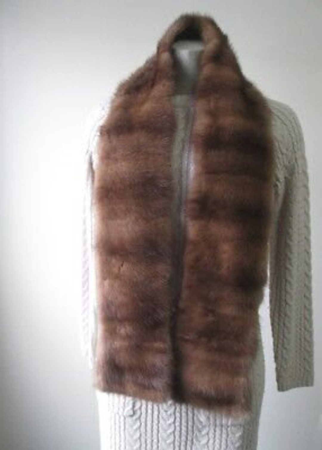 Men's New Natural Pastel Mink Fur Wrap Scarf - Etsy