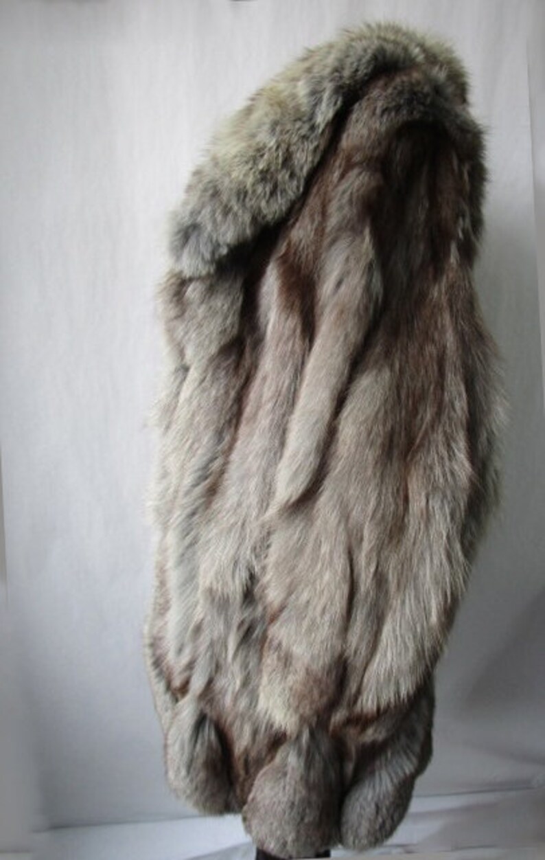 Women's Sz 6 Mint Gray Fox Fur Coat Jacket - Etsy
