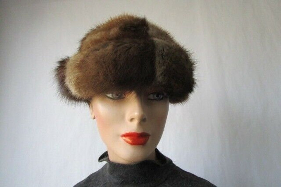 Women's Sz 22 Muskrat Fur Hat MINT - Etsy