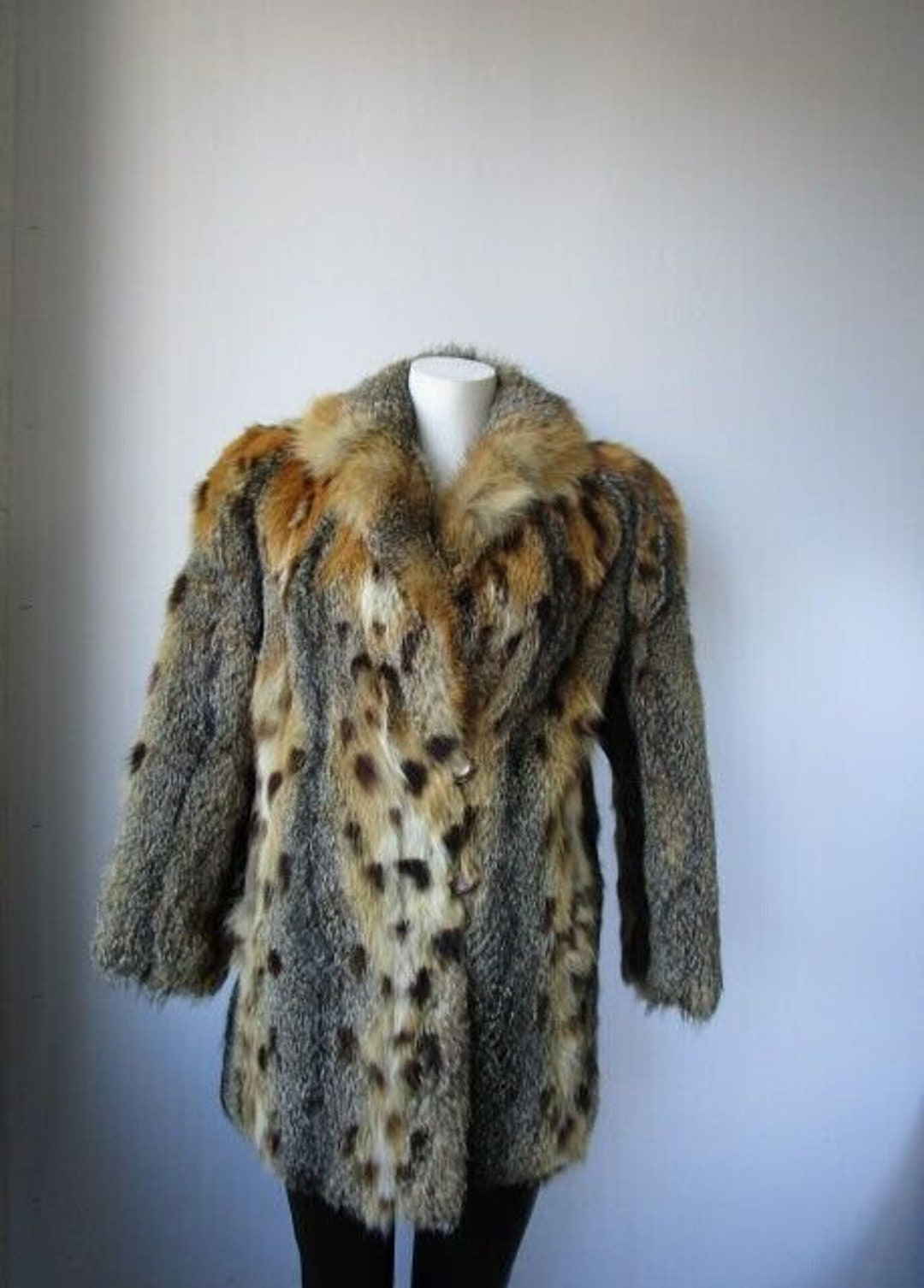 Women's Sz 6 American Gray Fox Fur Coat Jacket MINT - Etsy