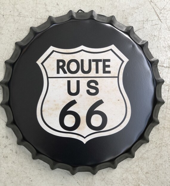 Letrero de pared ROUTE 66 Botella Top Shape. Decoración de - Etsy España