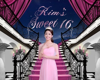 Sweet Sixteen Backdrop Sweet 16 Step and Repeat Banner Red - Etsy