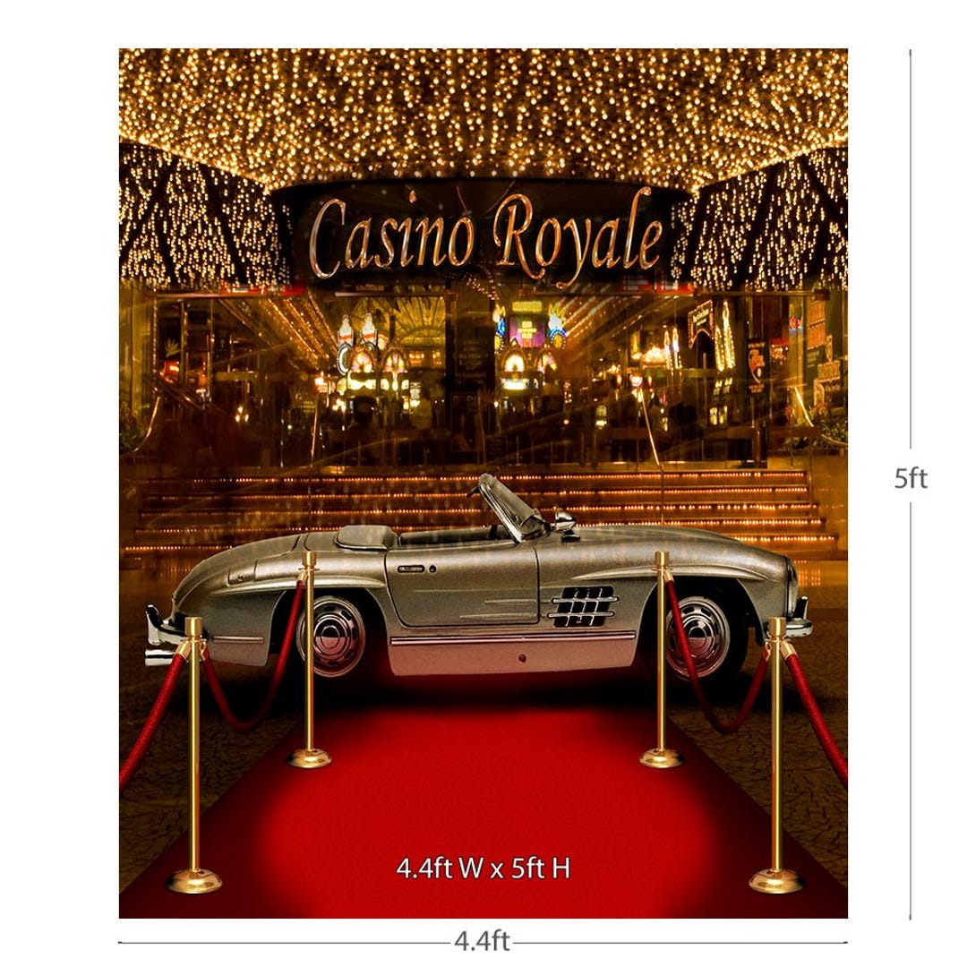 Casino Royale 007 Backdrop 4.4ft X 5ft, James Bond Photo Backdrop, Red ...