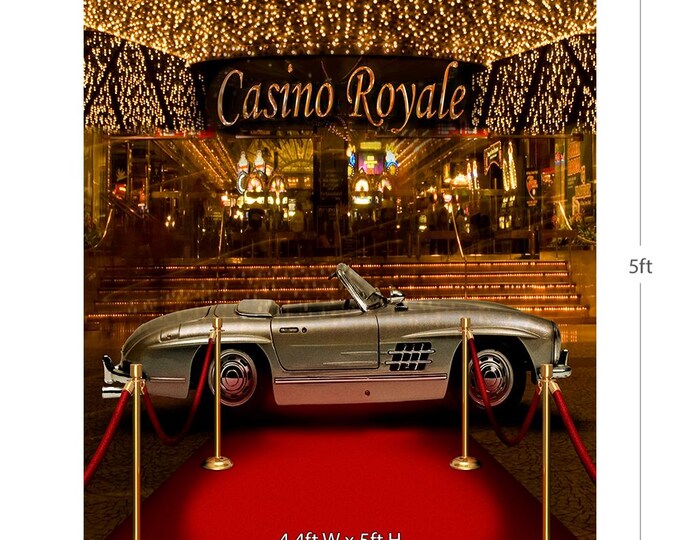 Casino Royale 007 Backdrop 4.4ft X 5ft, James Bond Photo Backdrop, Red ...