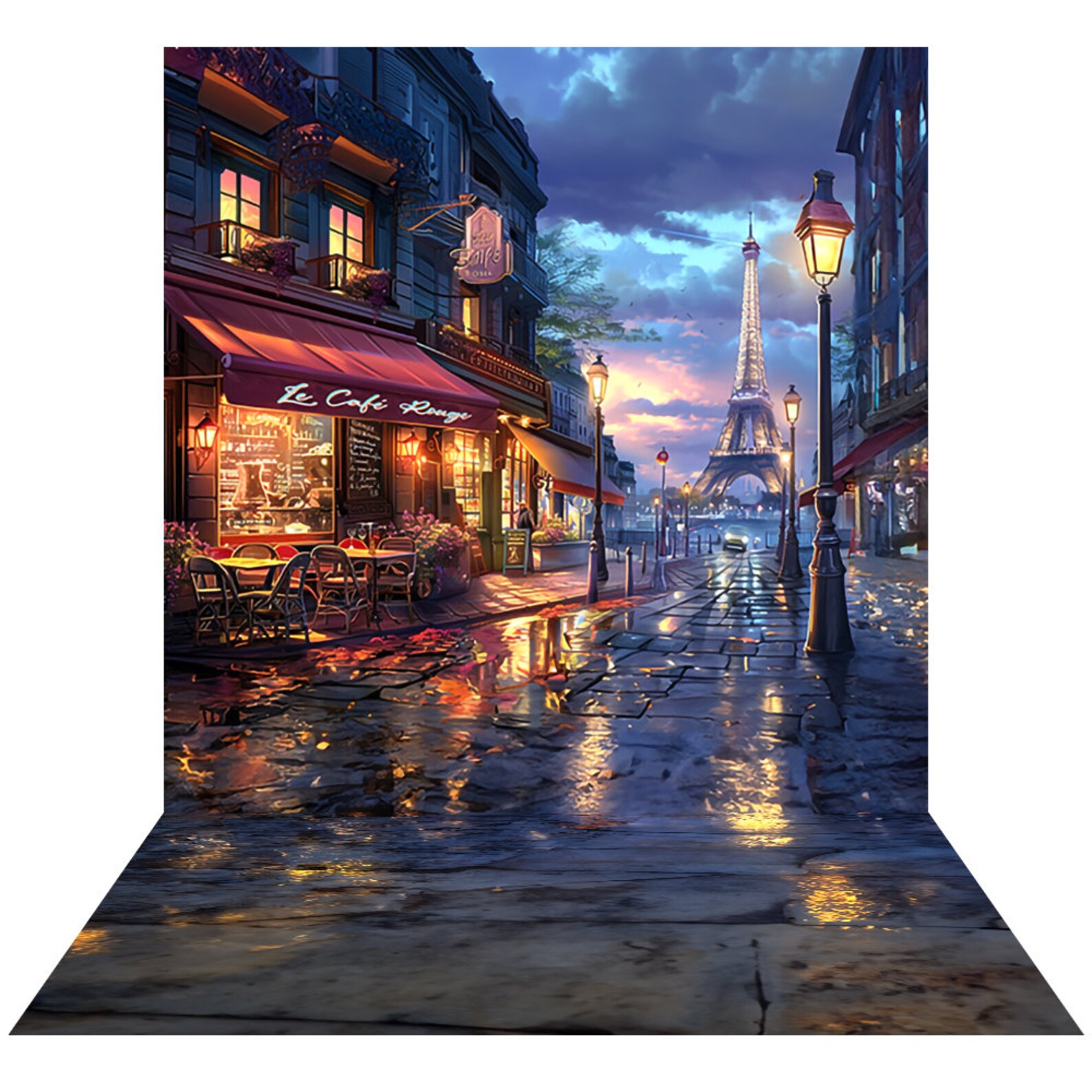 Paris Cafe Photography Backdrop: Eiffel Tower, Prom or Homecoming Dance ...