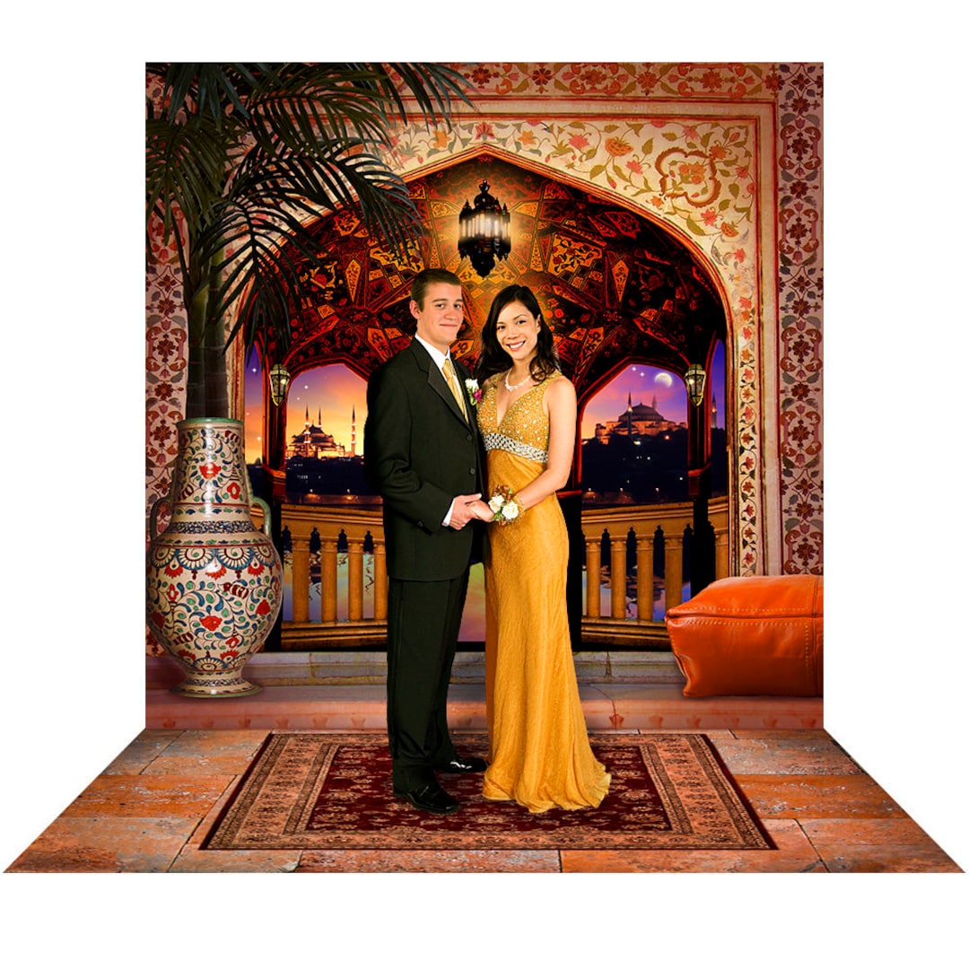 Aladdin & Jasmine Arabian Prom Backdrop Prop, Homecoming Moroccan Party ...