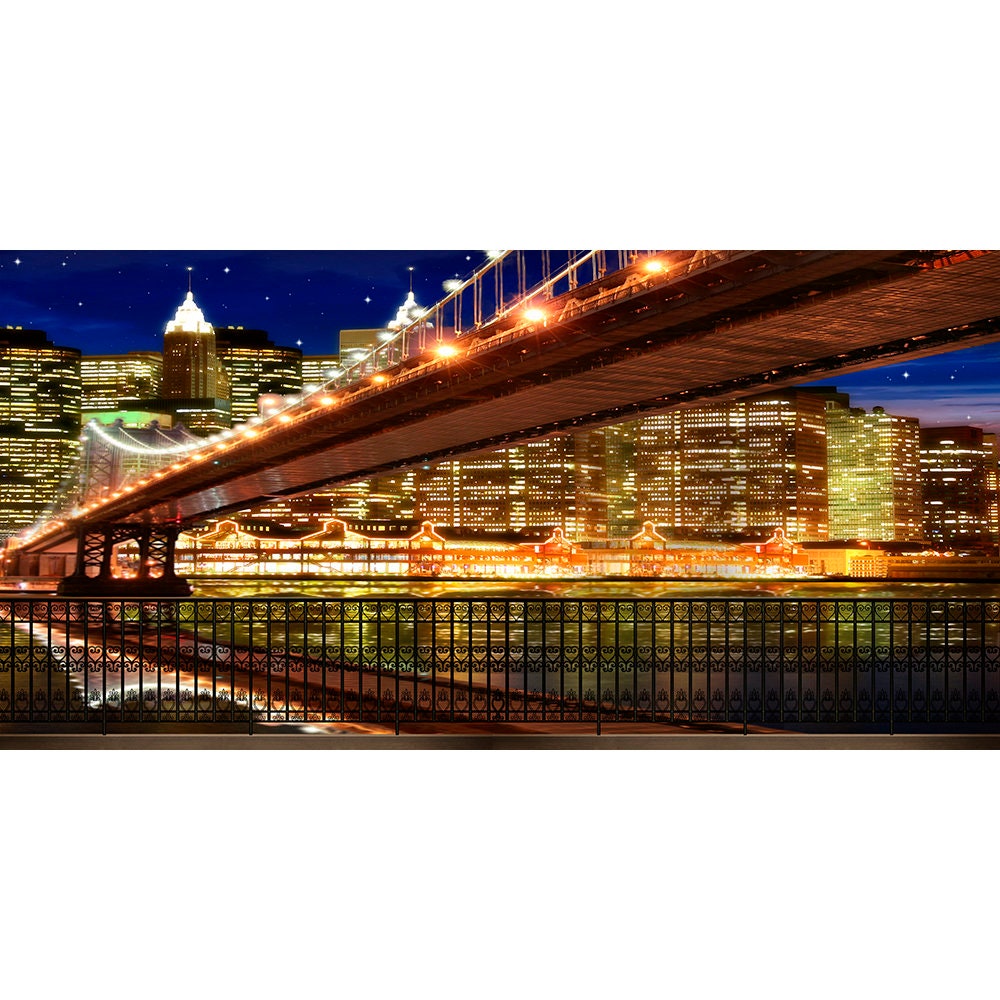 New York City Backdrop NYC Waterfront Bridge Homecoming - Etsy