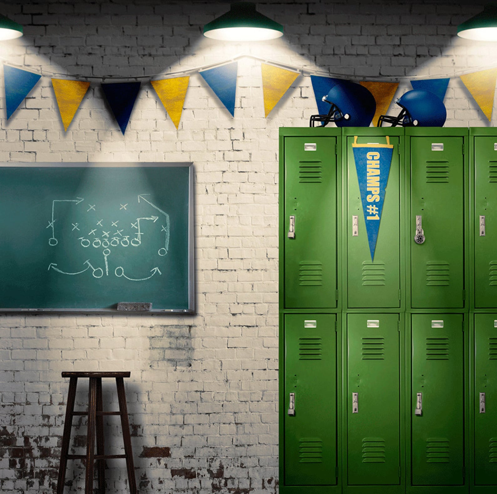 Sports Locker Room Photo Backdrop, High School Team Pictures - Etsy