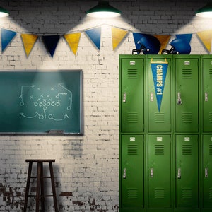 Sports Locker Room Photo Backdrop, High School Team Pictures - Etsy