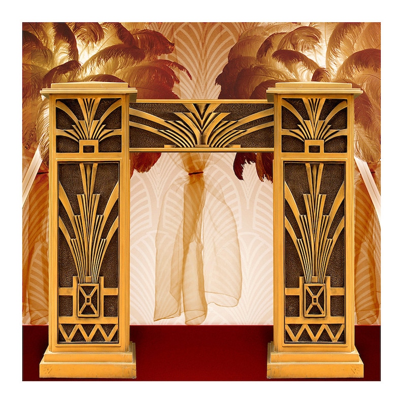 Gatsby Art Deco Backdrop, Personalized Photo Prop, Fabric Event ...