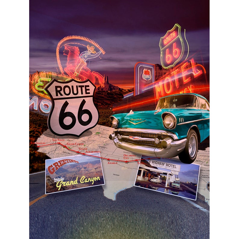 Route 66 Travel Backdrop Road Trip Will Rogers Highway on - Etsy