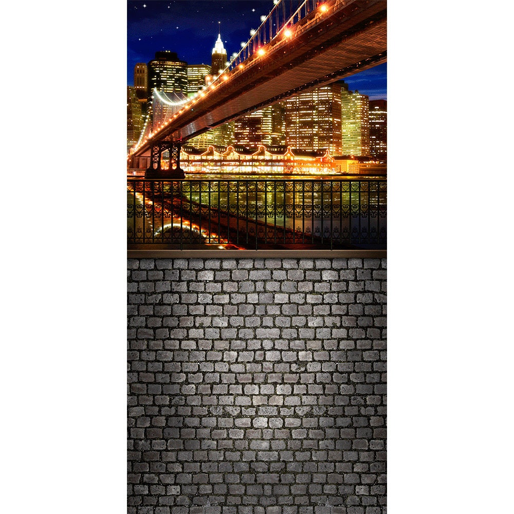 New York City Backdrop NYC Waterfront Bridge Homecoming - Etsy