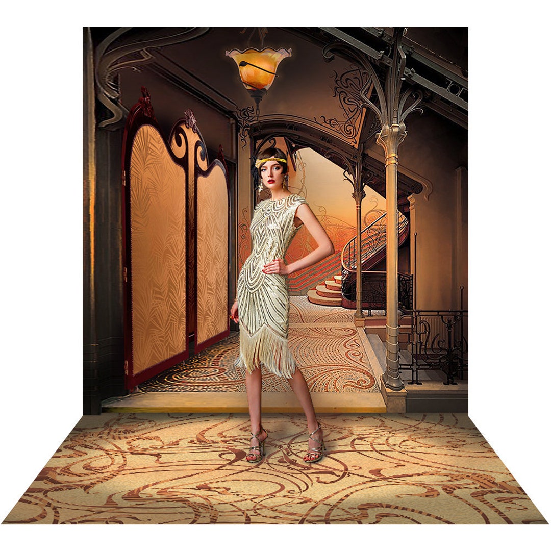 Art Nouveau 1920s Photo Backdrop, Flapper Party Decor - Etsy