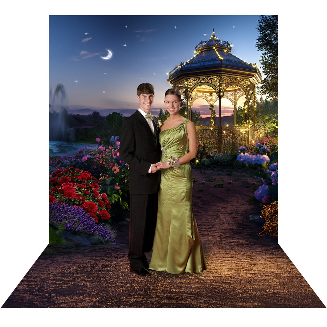 Gazebo at Dusk Prom Photo Backdrop, School Dance Photo Backdrop ...
