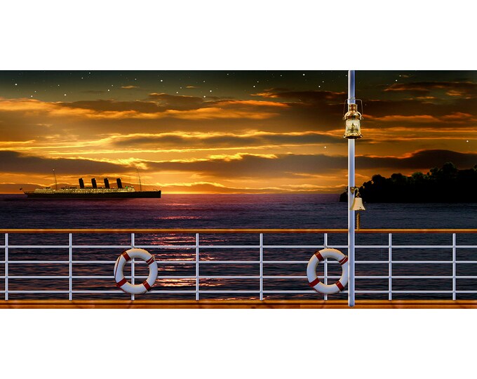 Cruise Ship Deck Backdrop: Bon Voyage Party Photo Booth - Etsy