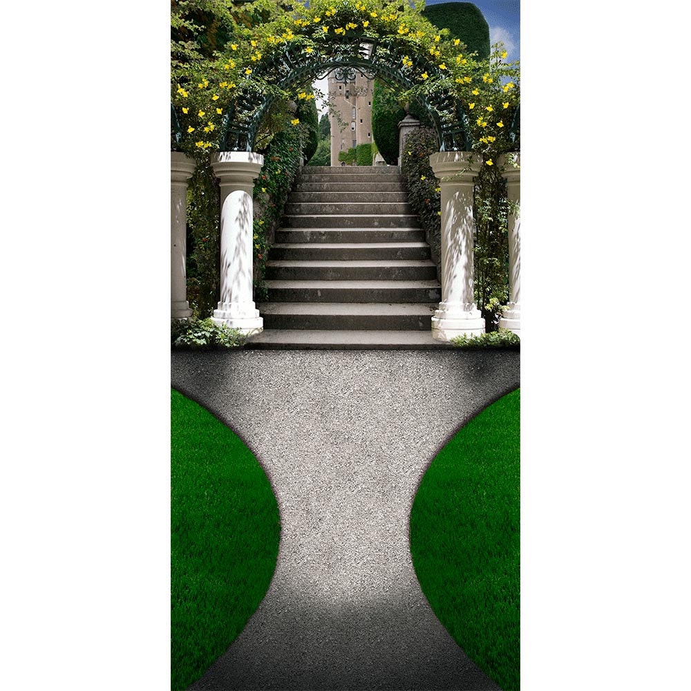 Garden Arch Castle Fabric Backdrop, Springtime Wedding Photography - Etsy