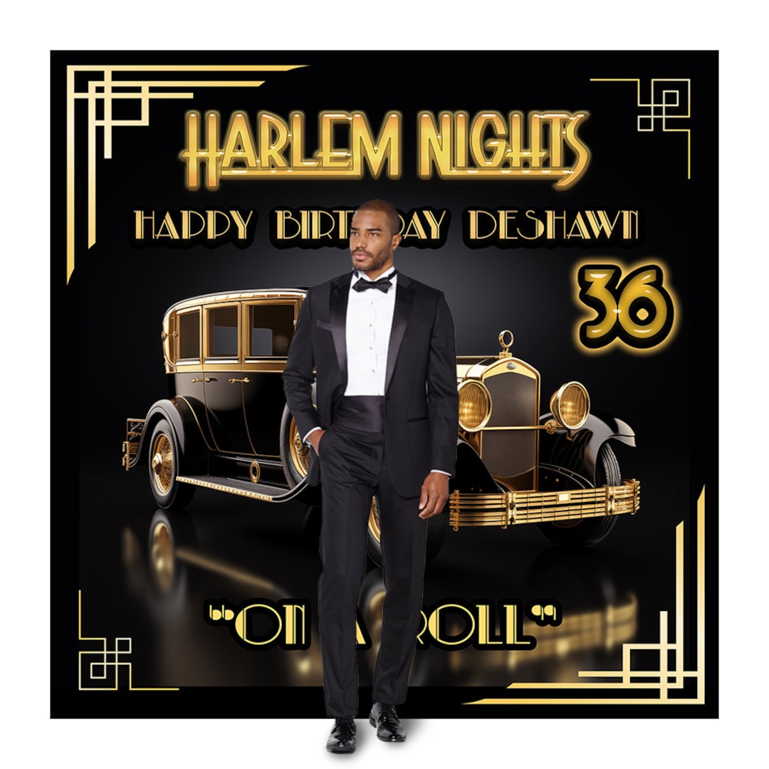 Harlem Nights Classic Theme Photo Backdrop, Happy Birthday Decor, Prop ...
