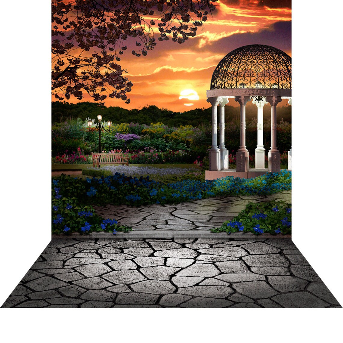 Twilight Garden Gazebo Backdrop, Prom, Wedding, Engagement Photo Booth ...