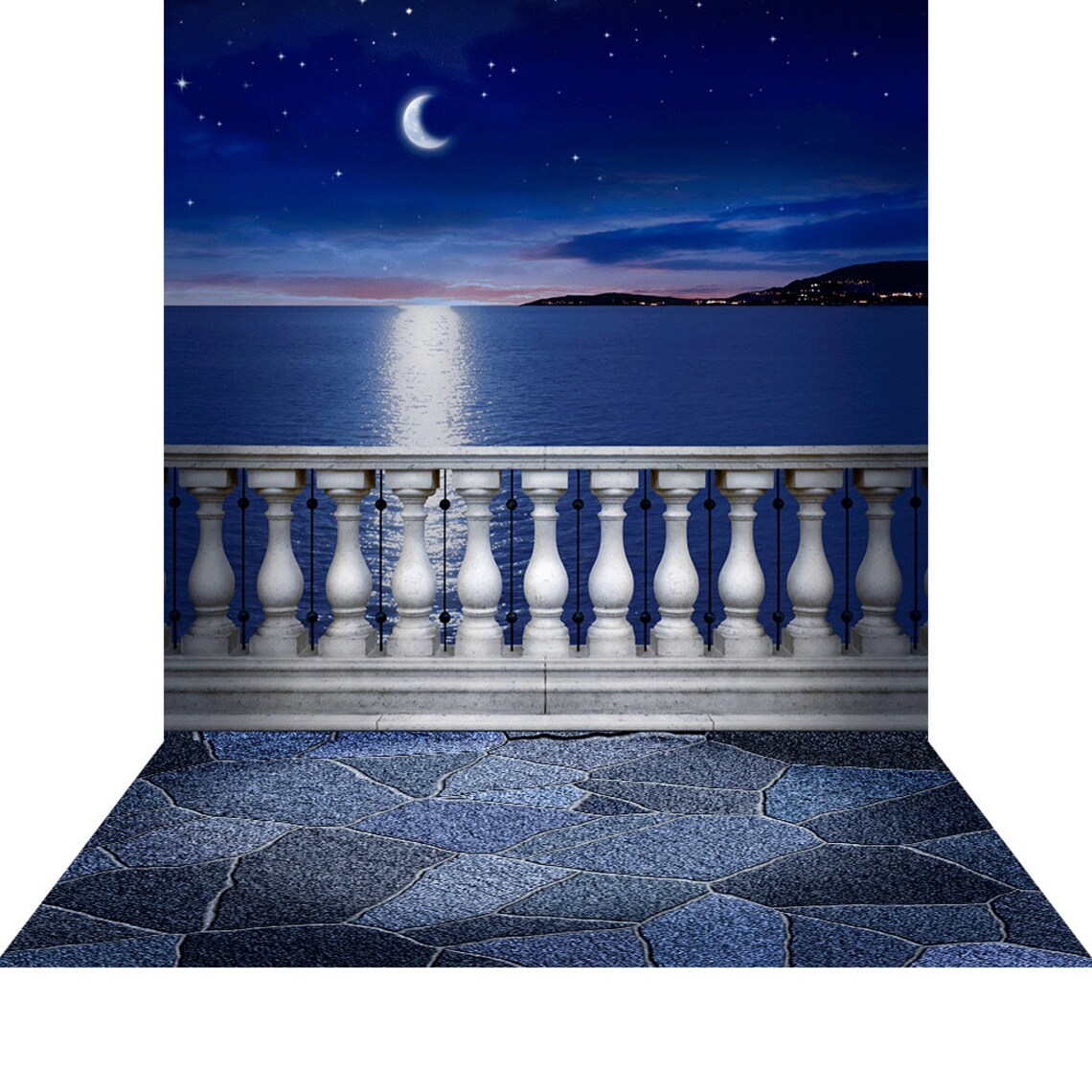 Mediterranean Balcony Backdrop Romantic Ocean Prom Dance - Etsy