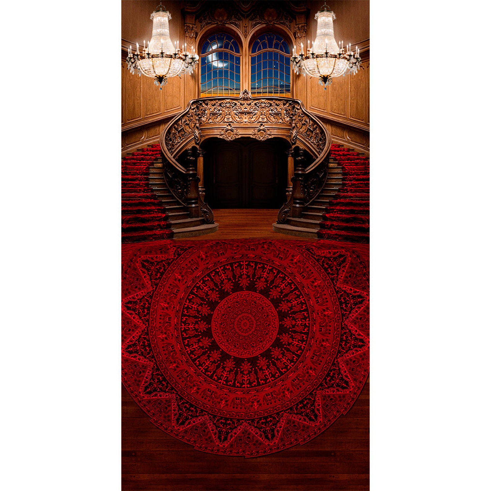 Grand Double Staircase Backdrop Interior Backdrop Prom Dance - Etsy
