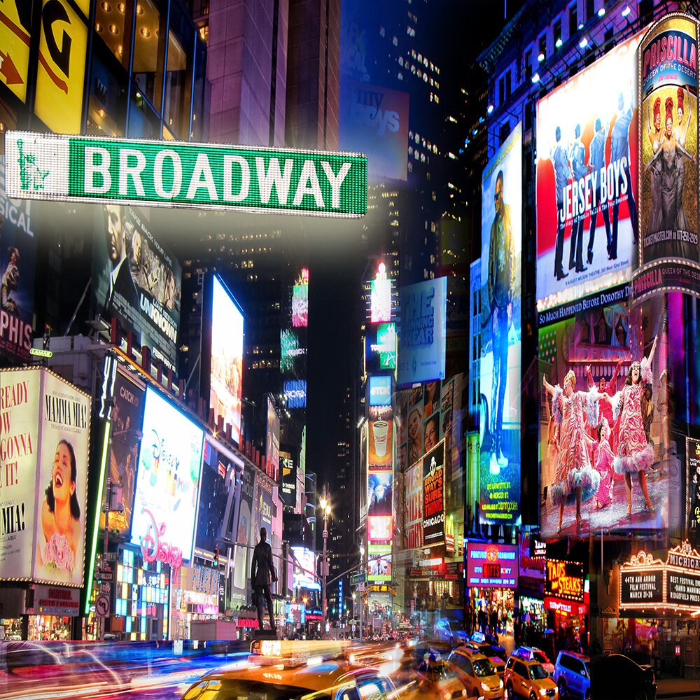 Broadway Backdrop, Theater, Vaudeville Birthday Photo Banner, New York ...