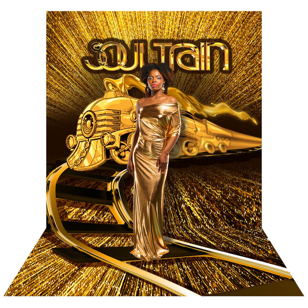 Soul Train Birthday Backdrop: Gold Retro Theme Party Photo Booth - Etsy