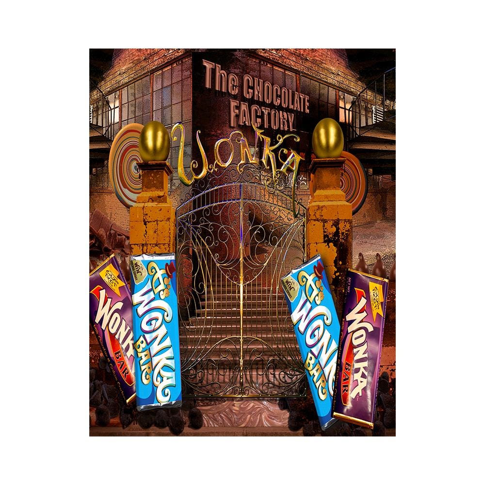 Willy Wonka Chocolate Factory, Chocolate Bars, Birthday Party Decor ...