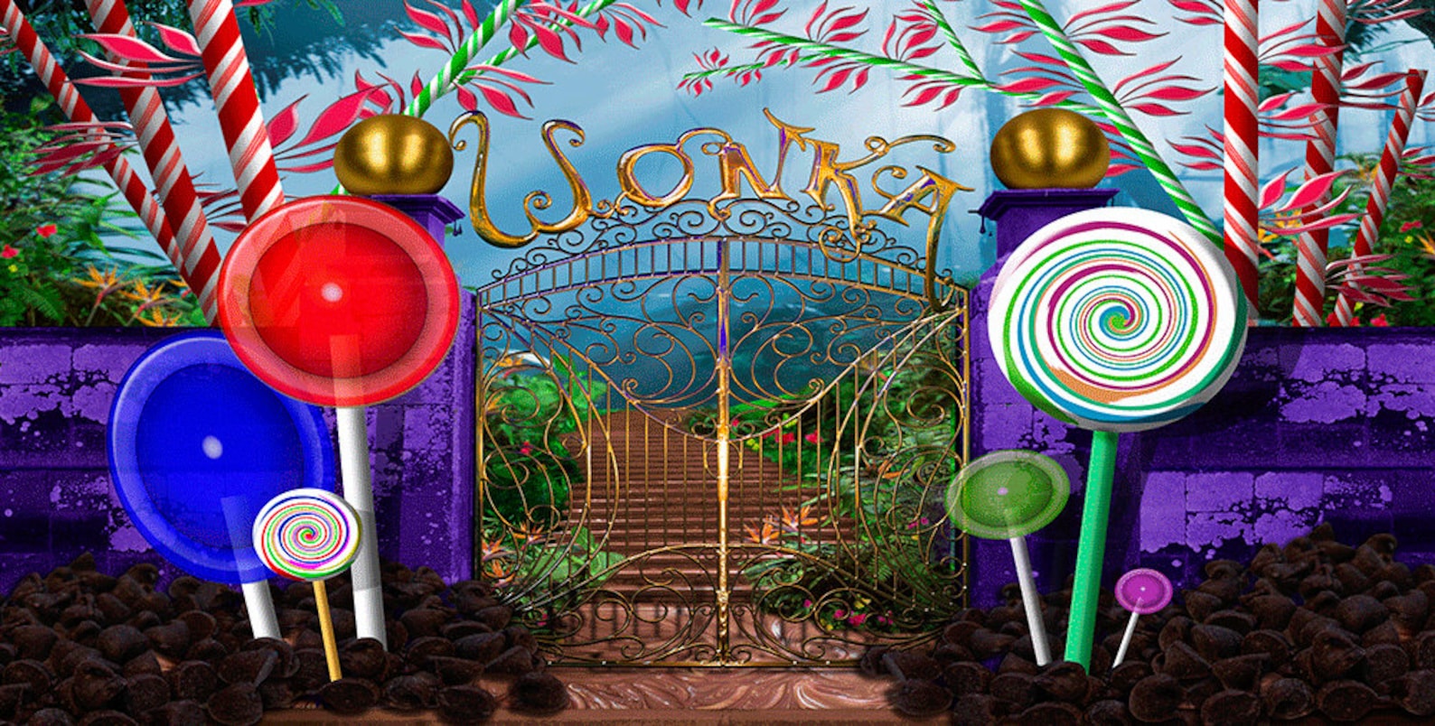 Willy Wonka Chocolate Factory Photo Booth Birthday Party - Etsy Australia